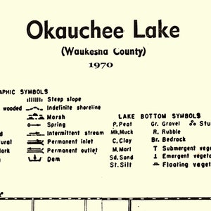 1970 Map of Okauchee Lake Waukesha County Wisconsin - Etsy