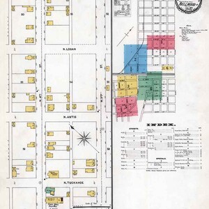 1899 Sanborn Map of Bellwood Blair County Pennsylvania - Etsy