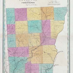 1829 Map of Chenango County New York - Etsy