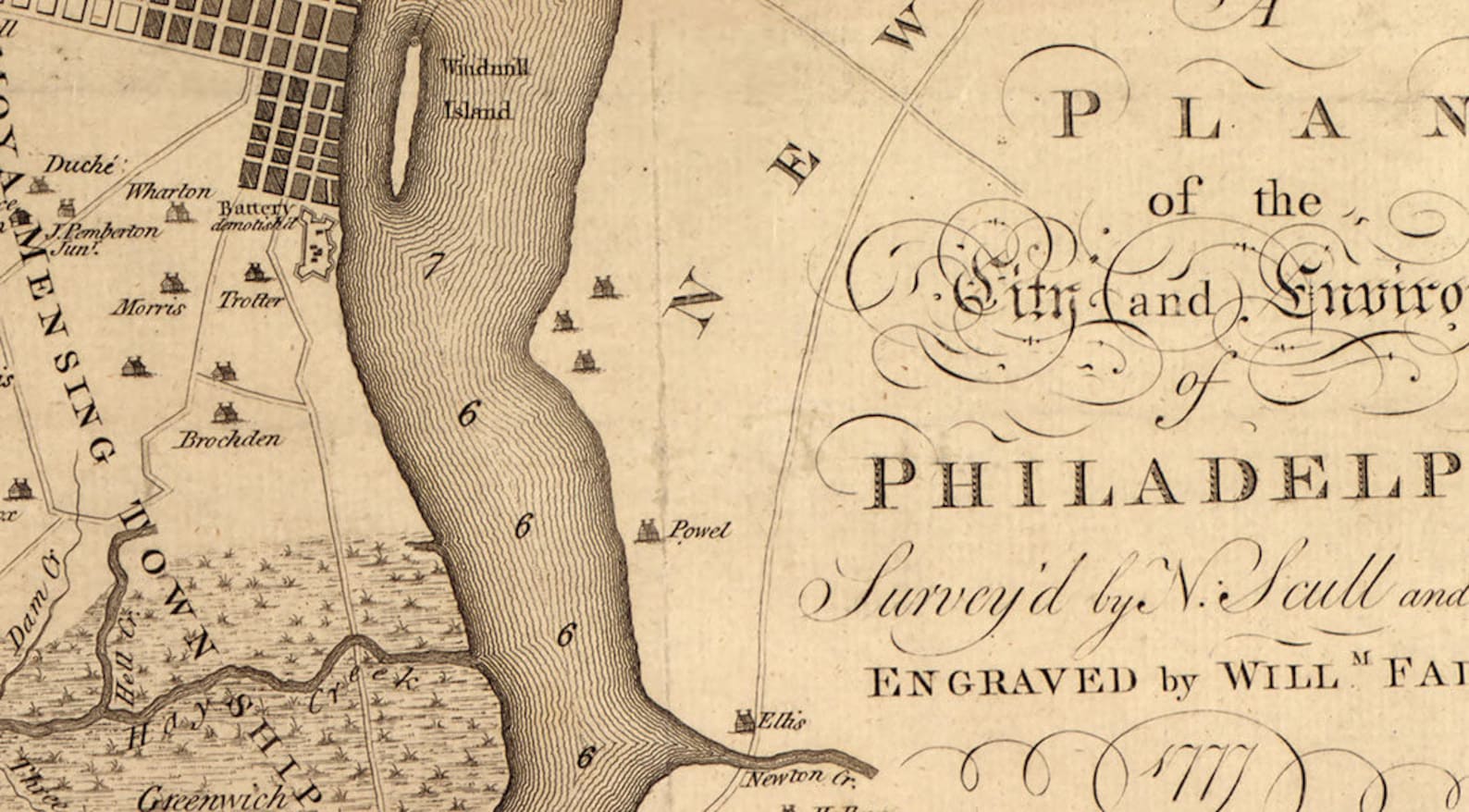 1777 Plan Map of Philadelphia Pennsylvania - Etsy