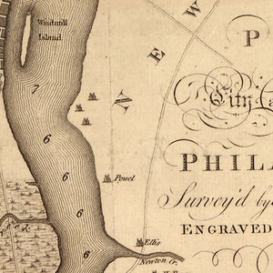 1777 Plan Map of Philadelphia Pennsylvania - Etsy