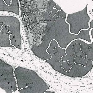 1976 Nautical Map of St Simons Sound Brunswick Harbor Turtle River ...