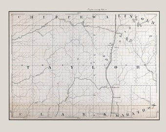 Taylor County Wi Map - Etsy