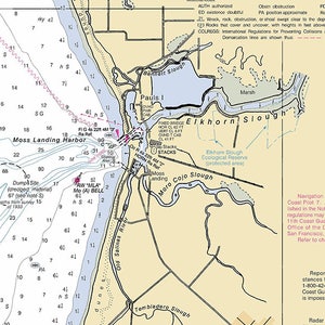 2012 Nautical Map of Monterey Bay California - Etsy