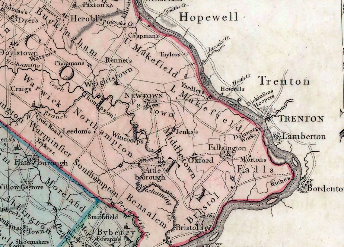 1792 Map of Pennsylvania - Etsy