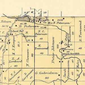 1889 Map of Waupaca Township Waupaca County Wisconsin - Etsy