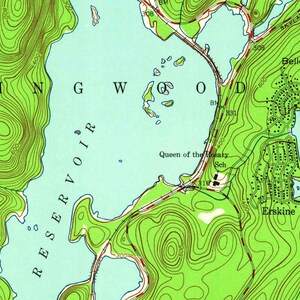 1962 Map of Wanaque Reservoir New Jersey - Etsy