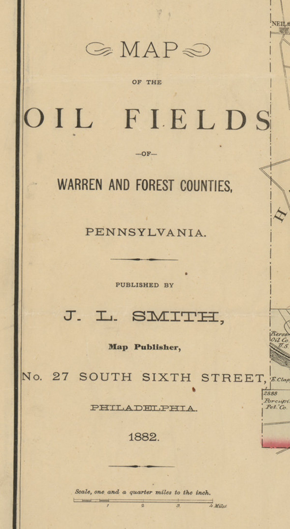 1882 Map of the oil fields of Warren and Forest Counties Pa | Etsy