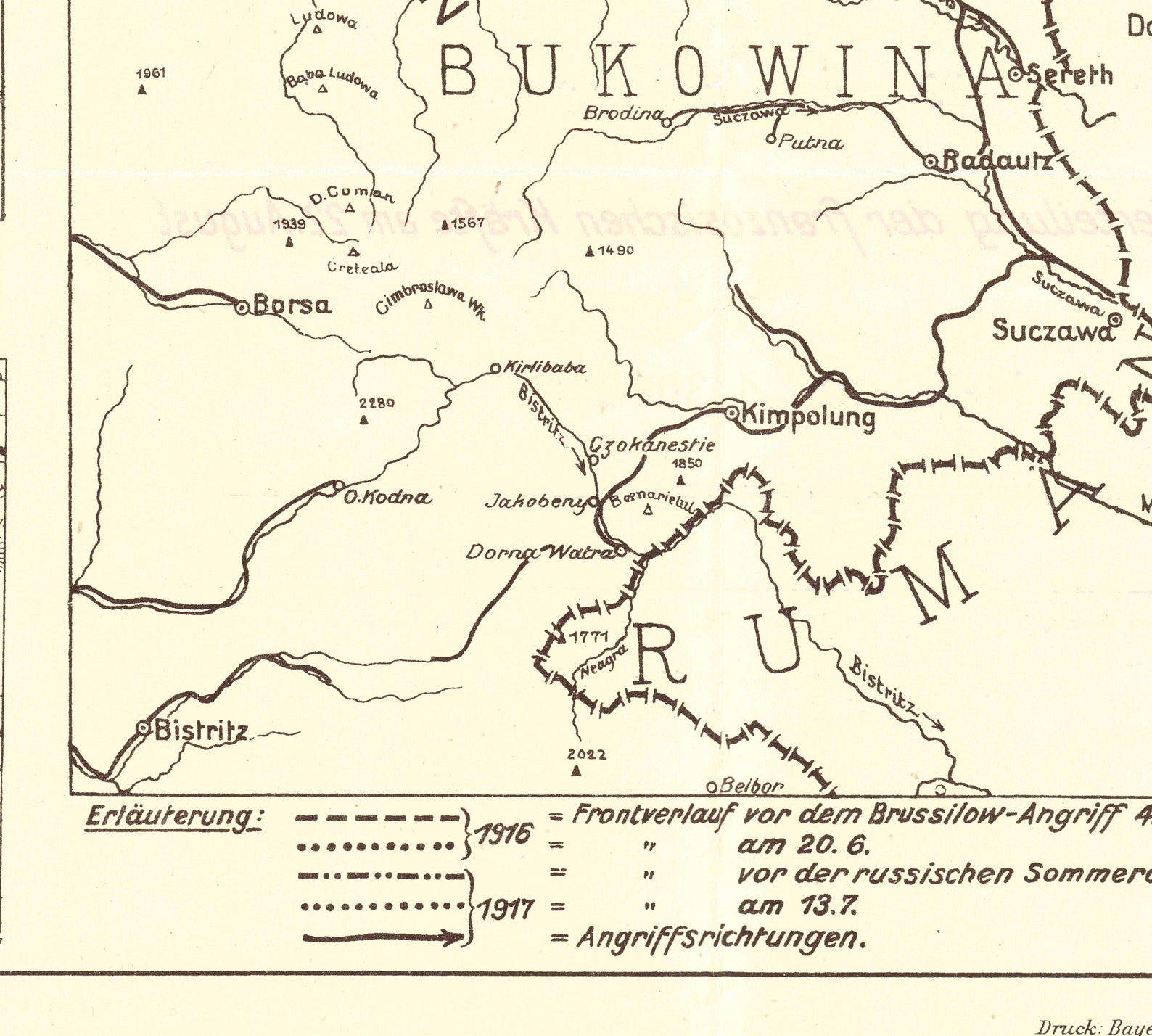 1918 Map of Carpathian Galicia Austria Hungary Lemberg WW1 | Etsy