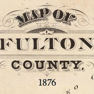 1876 Map of Fulton County Indiana - Etsy