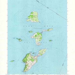 1969 Topo Map of Put in Bay Islands Lake Erie - Etsy