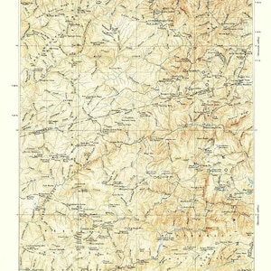 1911 Topo Map of Lolo Idaho Bitterroot Mountains - Etsy