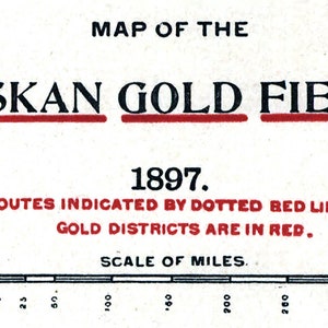 1897 Map of the Alaskan Gold Fields - Etsy