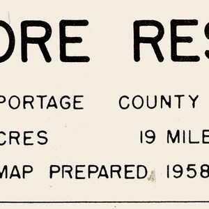 1958 Map of Mogadore Reservoir Portage County Ohio - Etsy