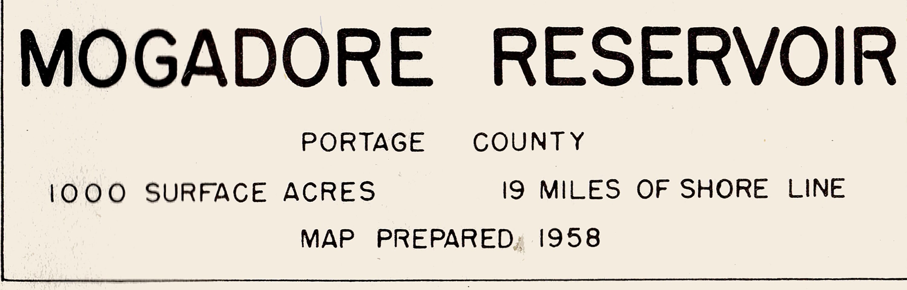 1958 Map of Mogadore Reservoir Portage County Ohio - Etsy Ireland