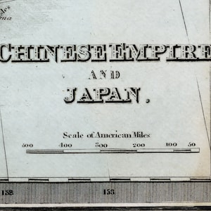 1835 Map of the Chinese Empire and Japan - Etsy