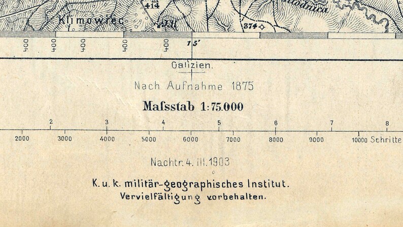 1903 Map of the Drohobycz Region Galicia Austria Hungary | Etsy