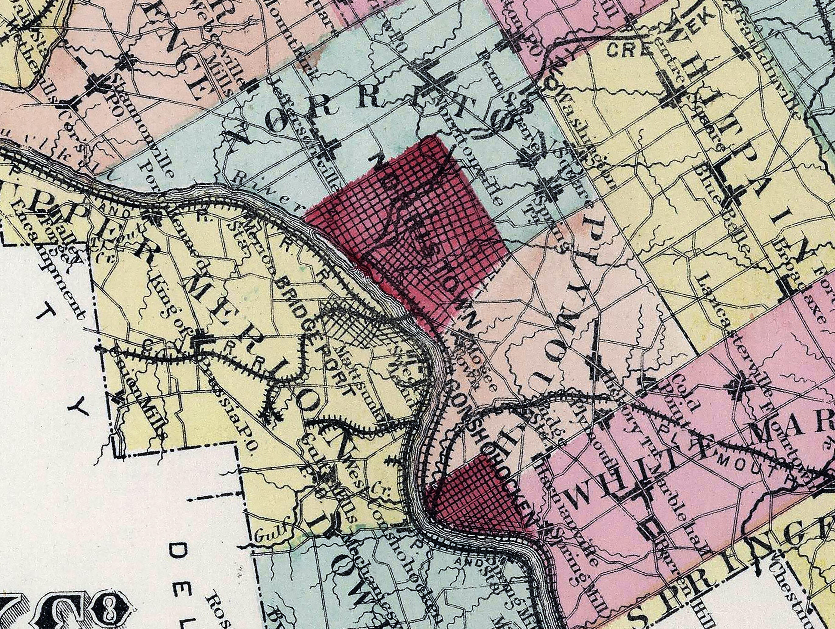 1871 Map of Montgomery County Pennsylvania - Etsy