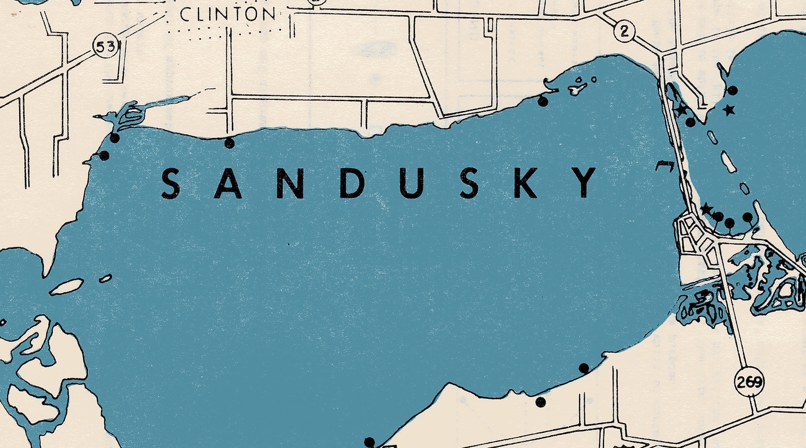 1960 Map of Lake Erie Island Area and Sandusky Bay Ohio - Etsy