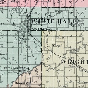 1915 Map of Greene County Illinois - Etsy