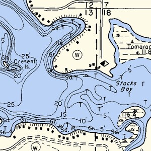 1972 Map of Minocqua Lake Oneida County Wisconsin - Etsy