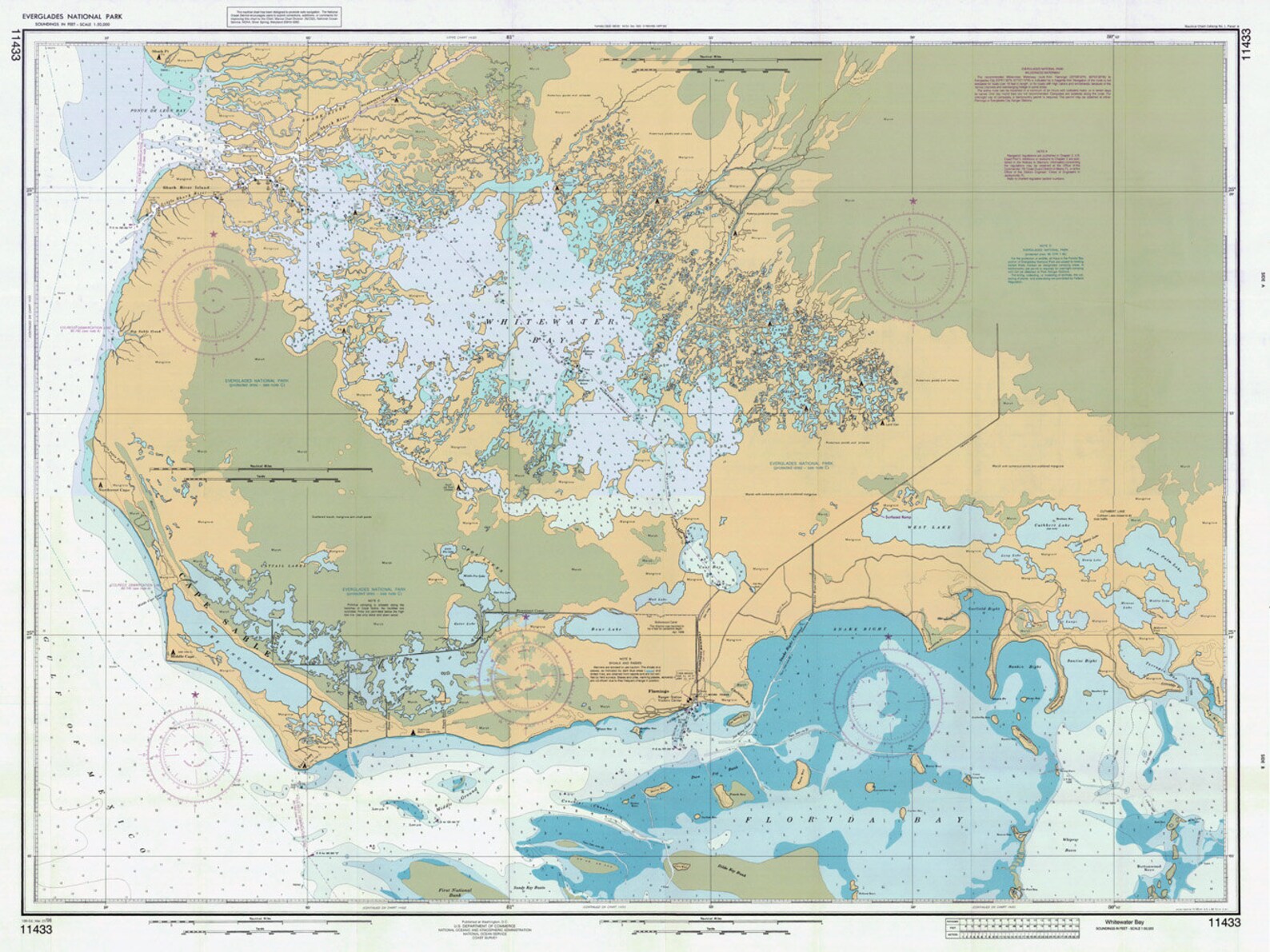 1998 Map of Everglades National Park Florida - Etsy