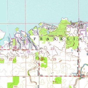 1960 Map of Grand Lake Ohio Celina St Marys - Etsy