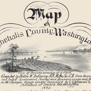 1892 Map of Chehalis County Washington - Etsy