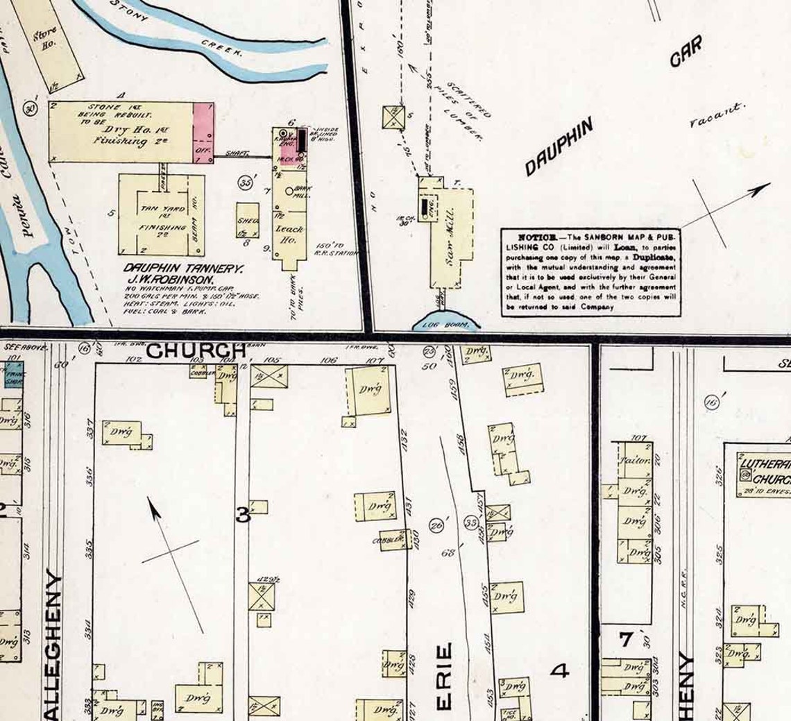 1884 Town Map of Dauphin County Pennsylvania - Etsy