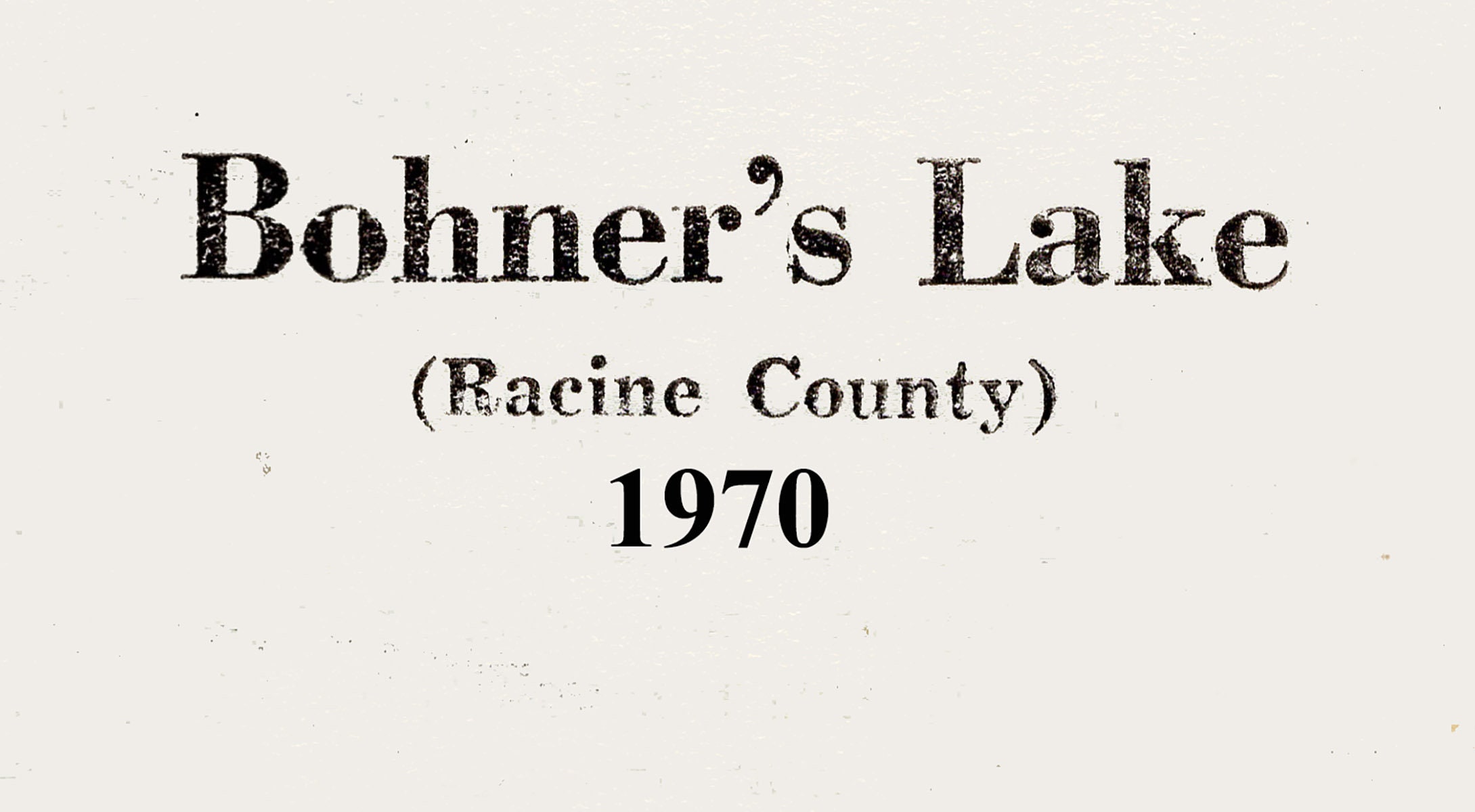 1970 Map of Bohners Lake Racine County Wisconsin - Etsy Canada