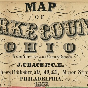 1857 Farm Line Map of Darke County Ohio Greenville - Etsy