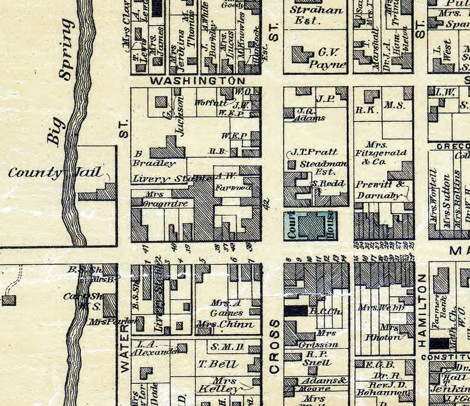 1879 Map of Georgetown Scott County Kentucky | Etsy