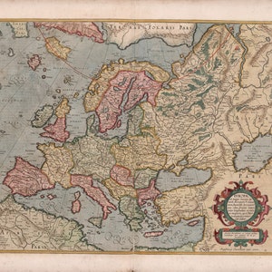 1623 Map of Europe - Etsy