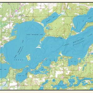 1995 Map of White Fish Lake Minnesota - Etsy