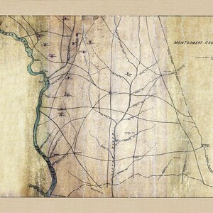 1868 Map of Montgomery County North Carolina - Etsy