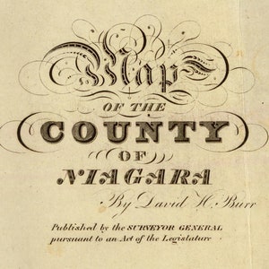 1829 Map of Niagara County New York - Etsy