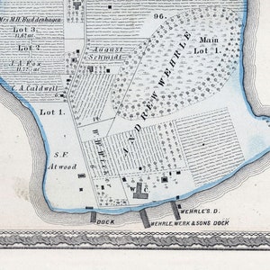 1874 Map of Middle Bass Island Ottawa County Ohio Lake Erie - Etsy