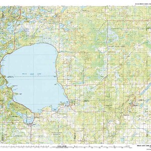 1985 Topo Map of Mille Lacs Lake MN Quadrangle - Etsy