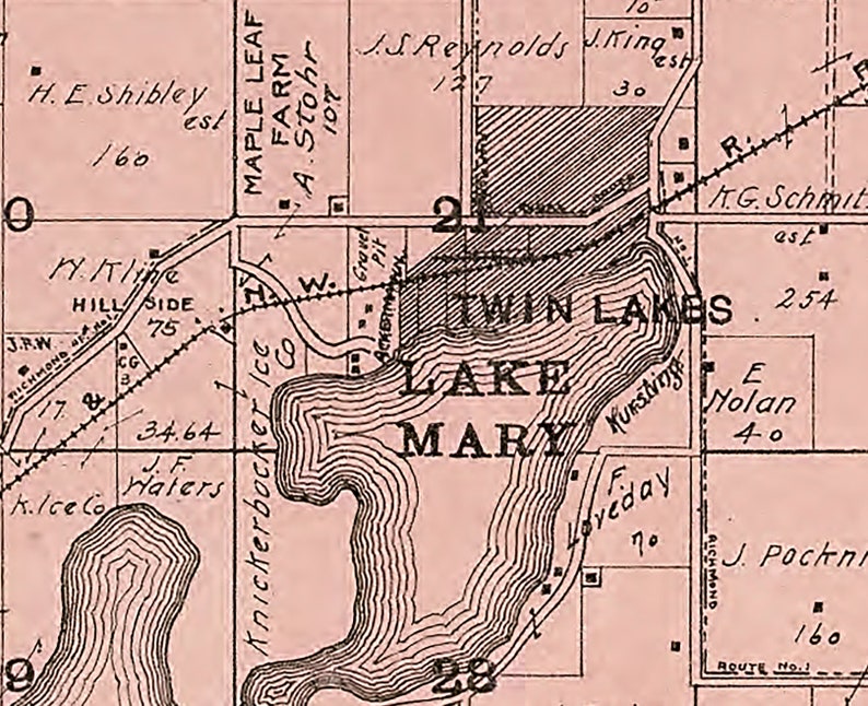 1908 Map of Randall Township Kenosha County Wisconsin - Etsy