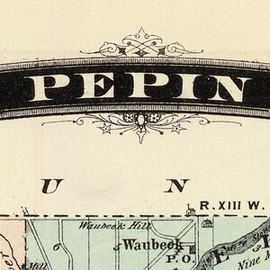 1878 Map of Pepin County Wisconsin Durand - Etsy