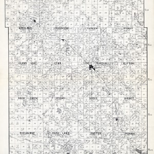 1884 Farm Line Map of Lyon County Minnesota Marshall - Etsy