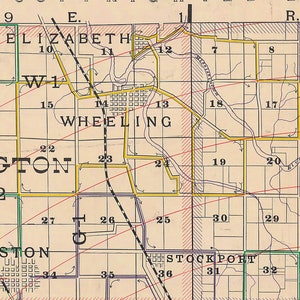 1903 Map of Delaware County Indiana - Etsy