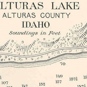 1897 Map of Alturas Lake Alturas County Idaho - Etsy Hong Kong