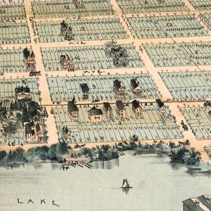 1888 Panoramic Map of Silver Lake Park St Marys Lake New York - Etsy