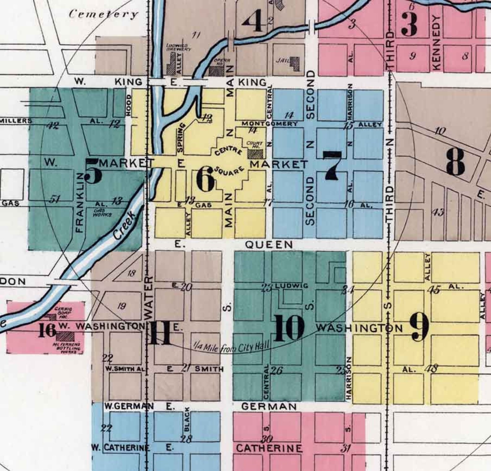 1894 Sanborn Map of Chambersburg Franklin County Pennsylvania - Etsy