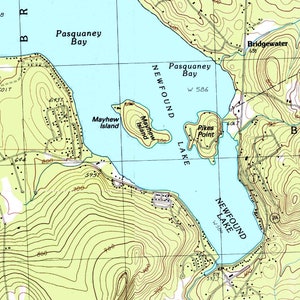 2001 Map of Newfound Lake New Hampshire - Etsy