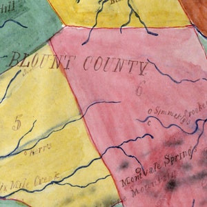 1870 Map of Blount County Tennessee - Etsy