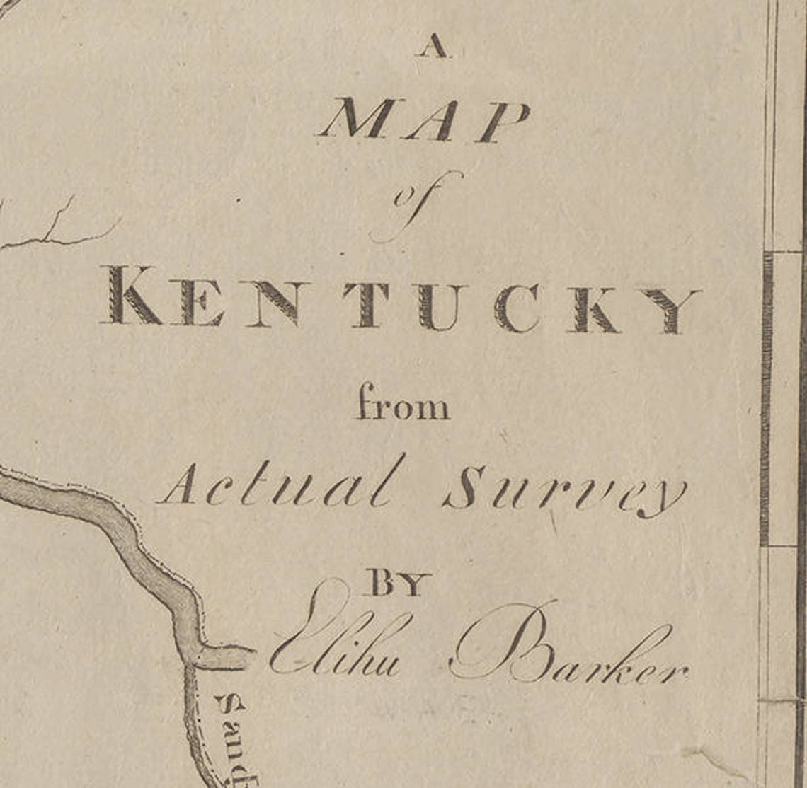 1793 Map of Kentucky | Etsy