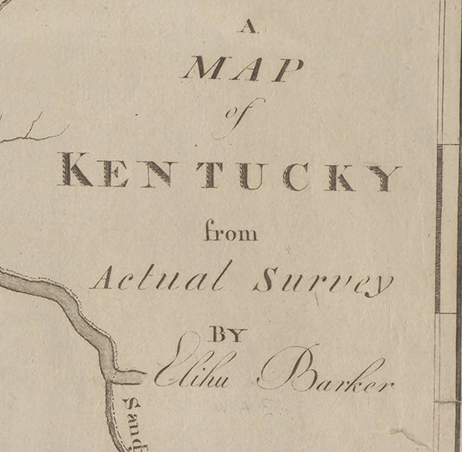 1793 Map of Kentucky | Etsy