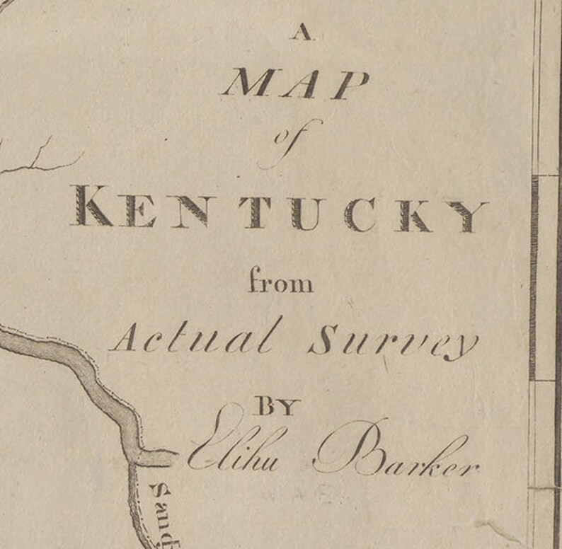 1793 Map of Kentucky - Etsy